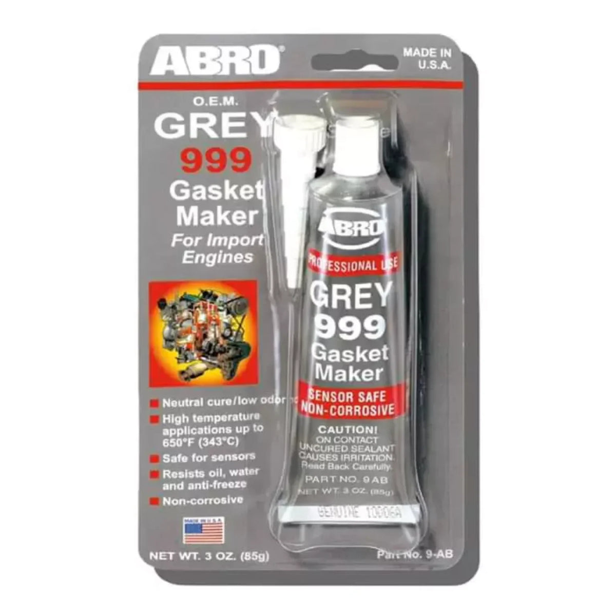 ABRO GREY 999 9-AB SILICONA AUTOMOTRIZ (USA) | 3 OZ – INDUSTRIAL TEC ...